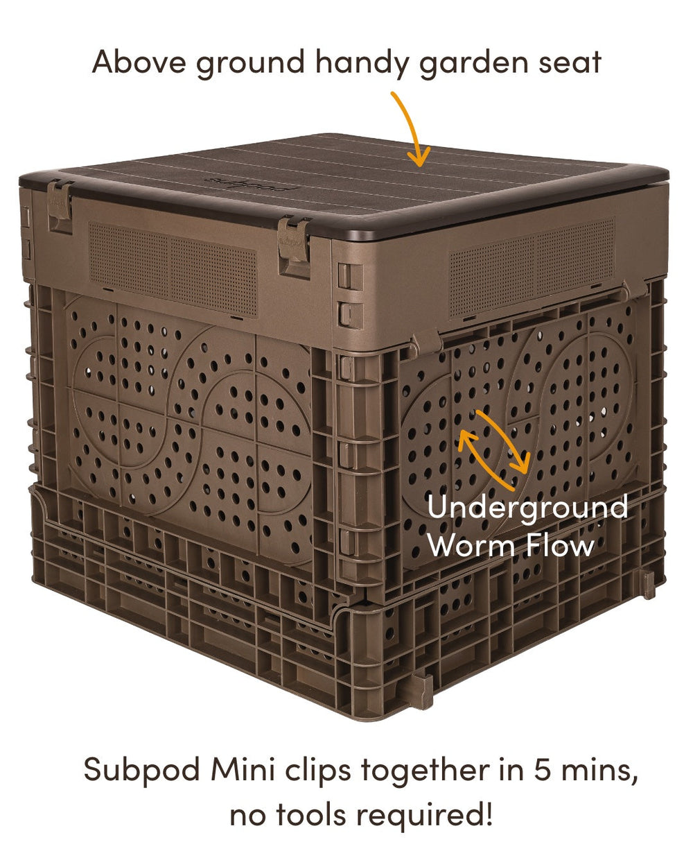 The Subpod Mini | Worm Farm for Small Spaces | Compost Bin
