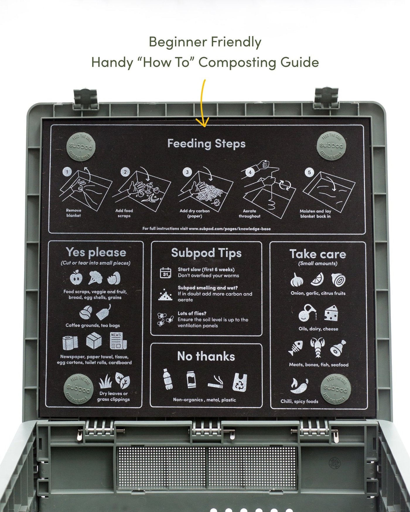 The Subpod Mini | Worm Farm for Small Spaces | Compost Bin
