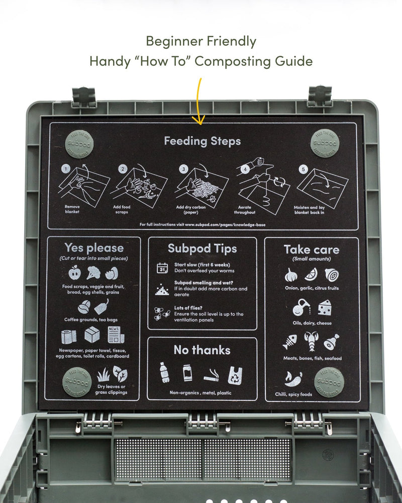 The Subpod Mini | Worm Farm for Small Spaces | Compost Bin